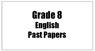 Grade 8 English Exam Papers Free PDF Download - e-Kalvi