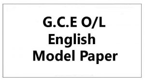 GCE OL English Model Paper | Eastern Province 2019 - e-Kalvi