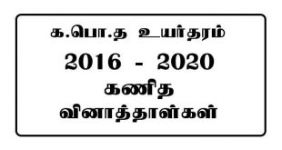 GCE A/L Combined Maths Model Paper and Past Exam Papers