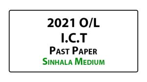 2022 (2023) O/L ICT Past Paper Sinhala Medium - e-Kalvi