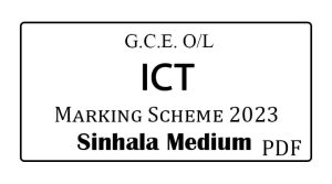 2021 (2022) O/L ICT Past Paper Sinhala Medium - e-Kalvi